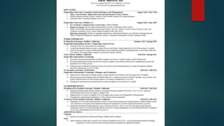Career Seminar Capstone Portfolio | About Jack Sherrer | PPTX