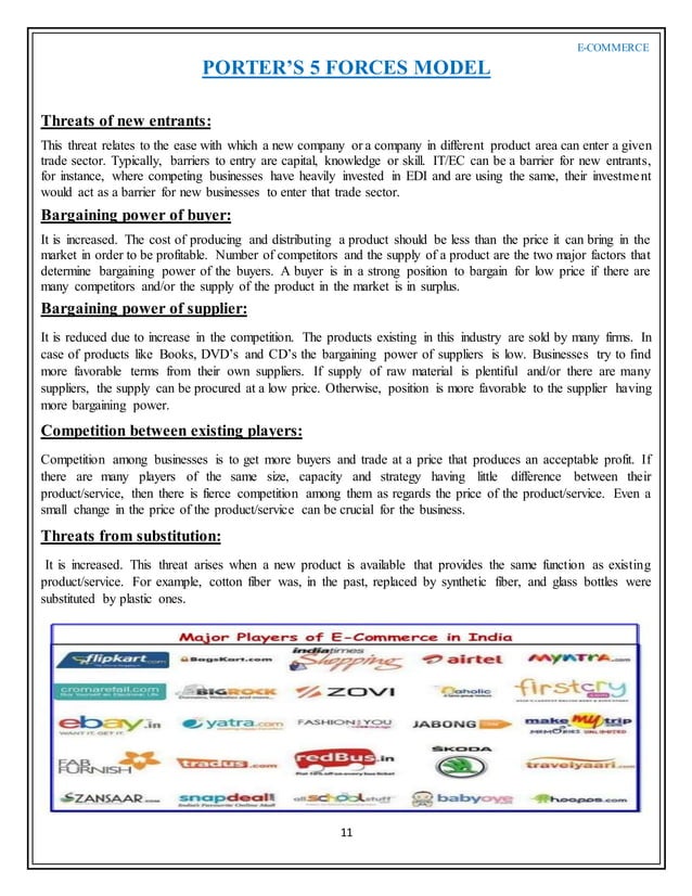 PROJECT REPORT ON “E-COMMERCE” | DOCX | Internet | Computing