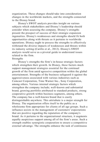 Final Case Study and Strategic PlanRead the Walt Disney Company .docx