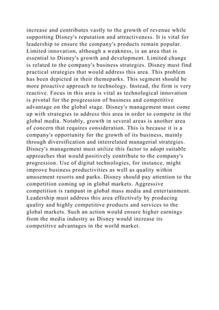 Final Case Study and Strategic PlanRead the Walt Disney Company .docx