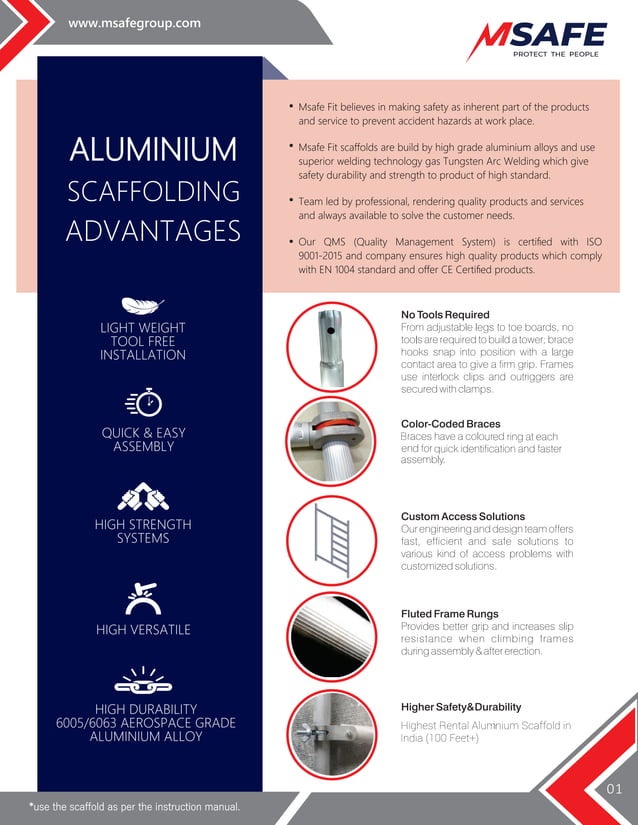 Aluminium Scaffolding manufacturer and supplier Catalogue | PDF