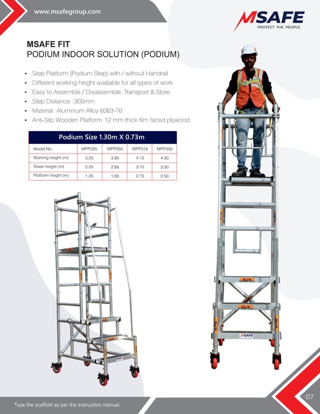 Aluminium Scaffolding manufacturer and supplier Catalogue | PDF