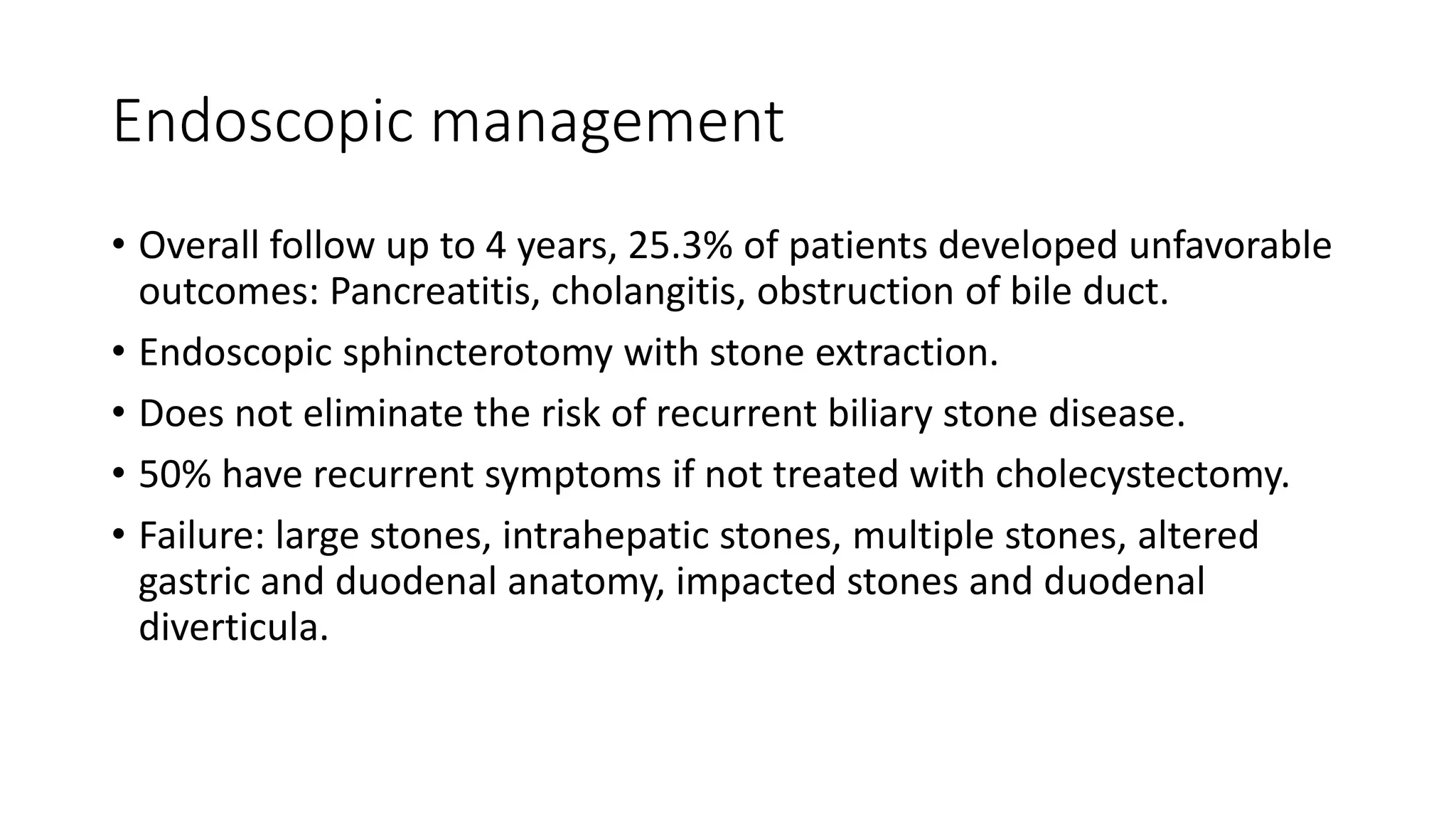 Choledocholithiasis- Management | PPTX