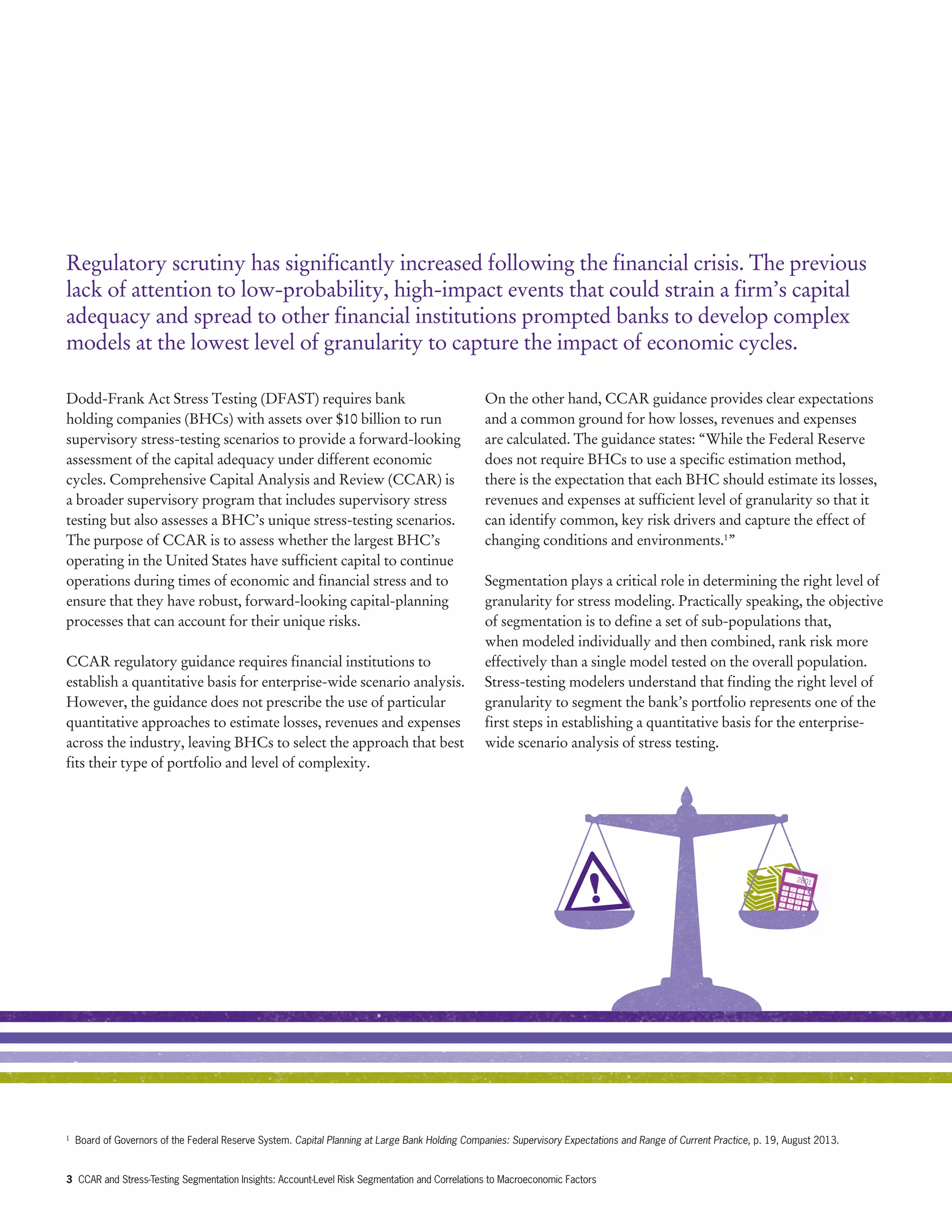 CCAR and stress-testing segmentation insights | PDF