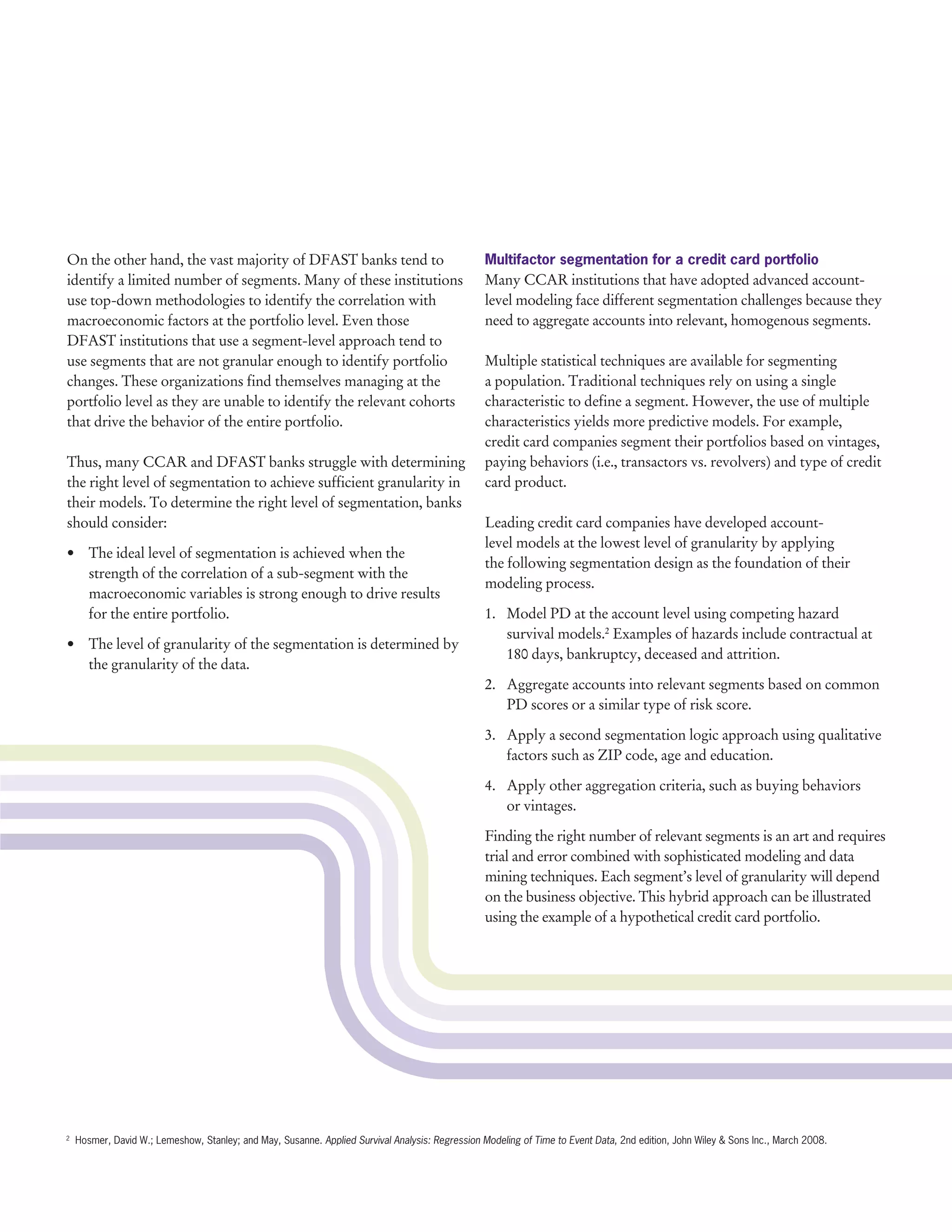 CCAR and stress-testing segmentation insights | PDF