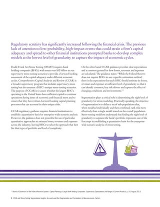 CCAR and stress-testing segmentation insights | PDF