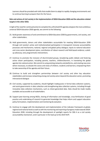 2017 Final CCNGO Declaration 2030 | PDF