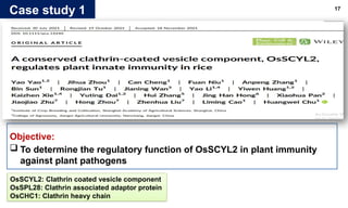 Clathrin coated vesicle components in plant immunity | PPTX