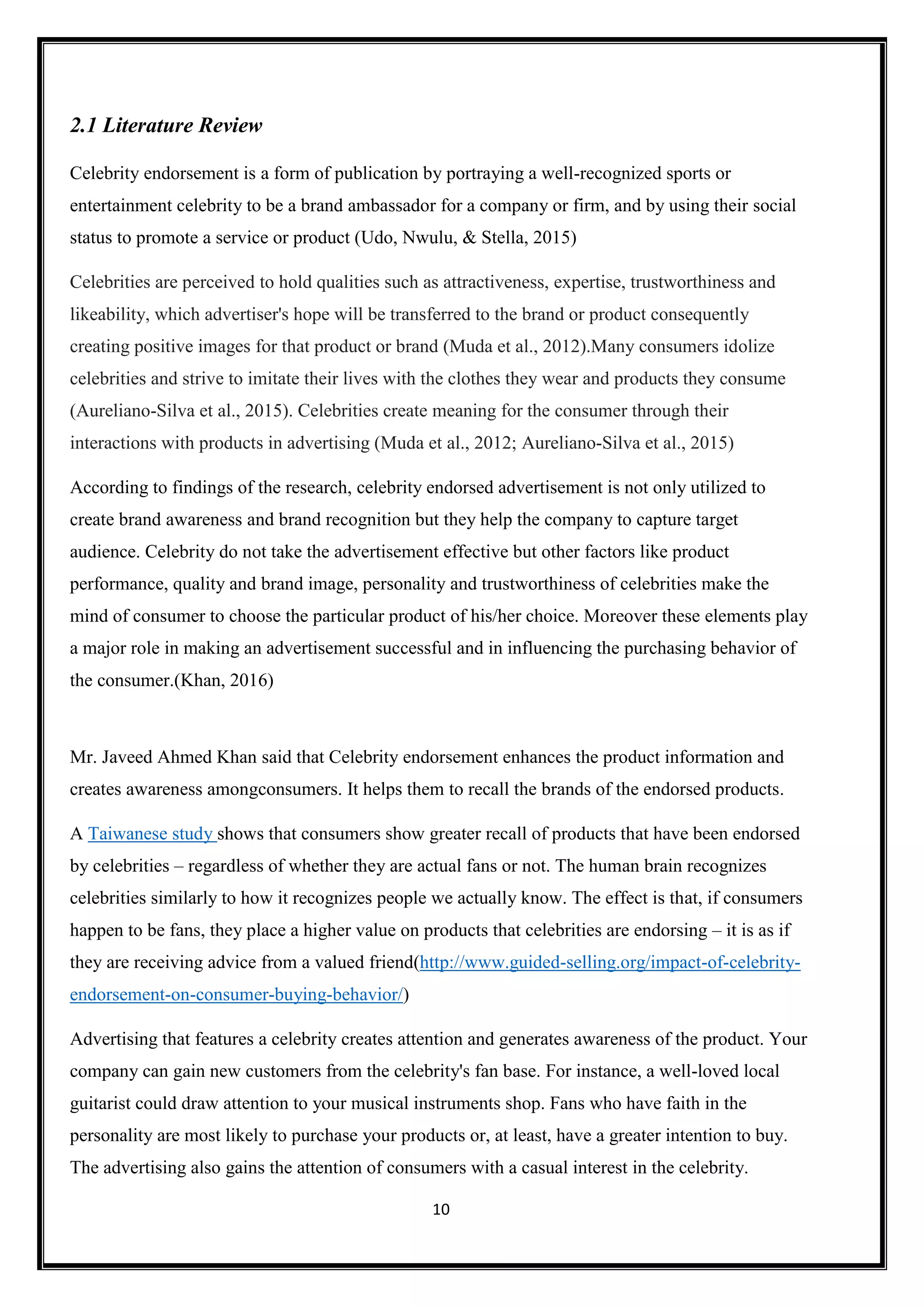 Impact of Celebrity endorsement on Consumer Buying Behaviour | PDF