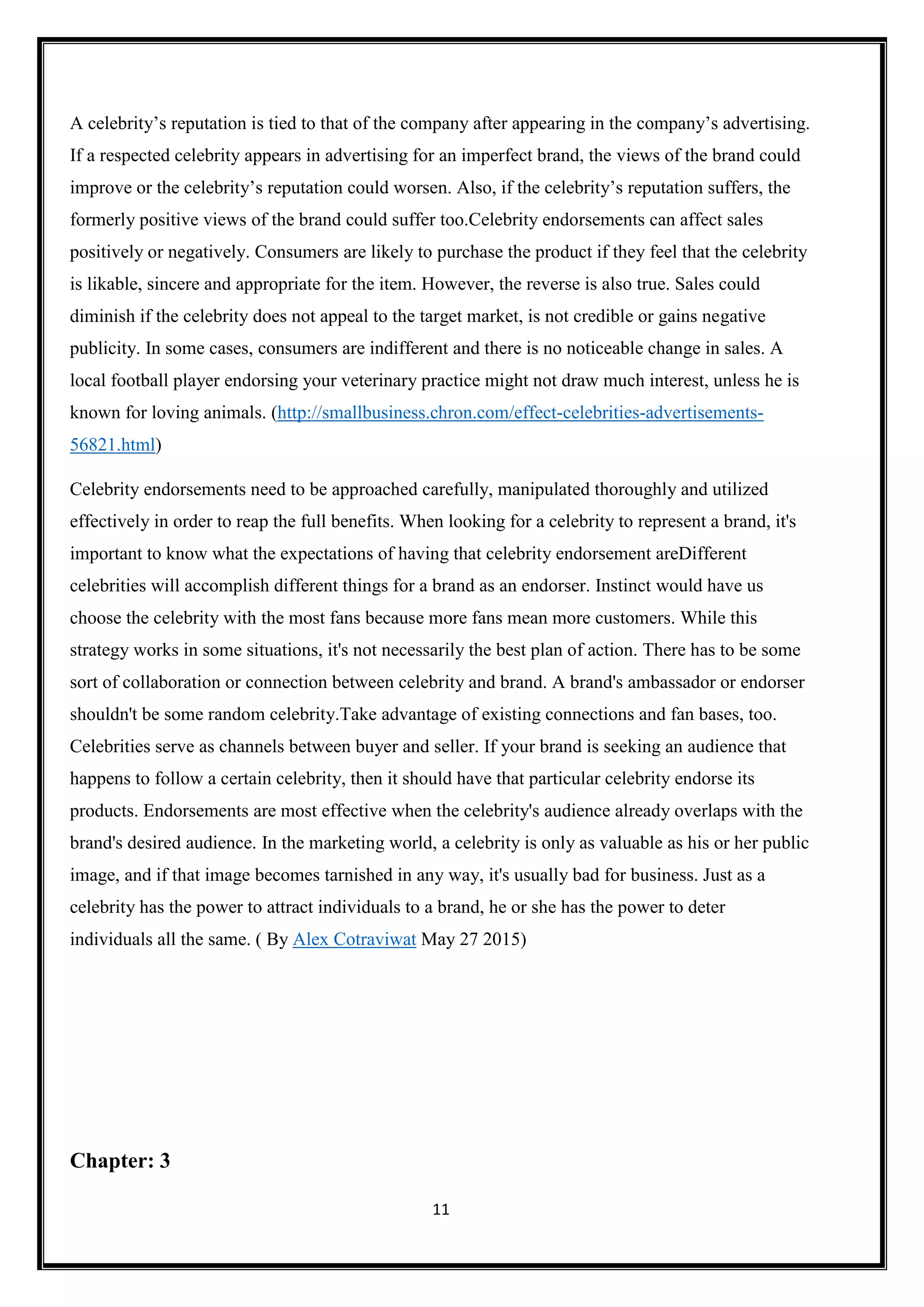 Impact of Celebrity endorsement on Consumer Buying Behaviour | PDF