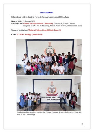 Central Forensic Science Laboratory, Pune | PDF
