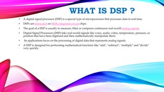 Digital Signal processor ADSP 21XX family | PPTX
