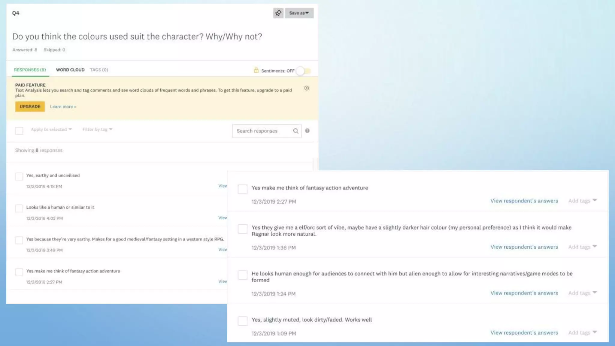 Final Character Design Feedback Survey | PPTX