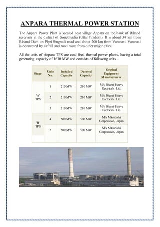 COAL HANDLING DIVISION ANPARA | PDF