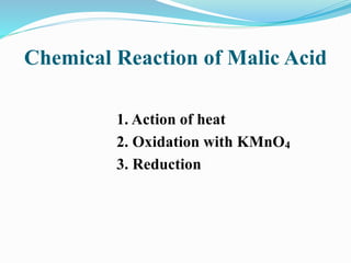 HYDROXY ACIDS:- MALIC, TARTARIC AND CITRIC ACIDS | PPTX
