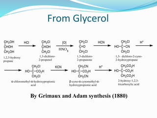 HYDROXY ACIDS:- MALIC, TARTARIC AND CITRIC ACIDS | PPT