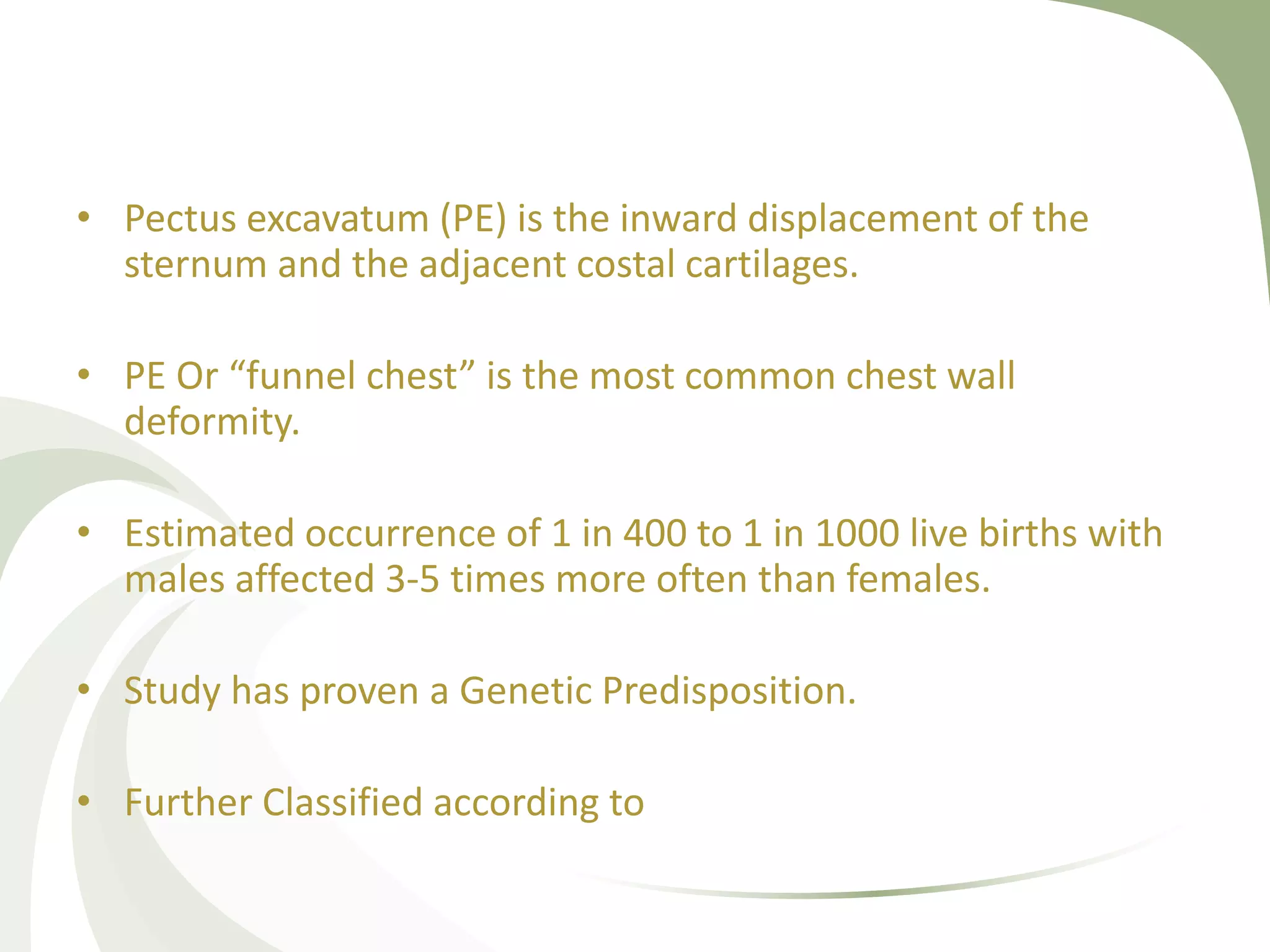 Congenital Chest Wall Abnormality | PPTX