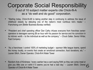 Chick-fil-A MGMT 320 Project | PPT | Business | Business and Finance