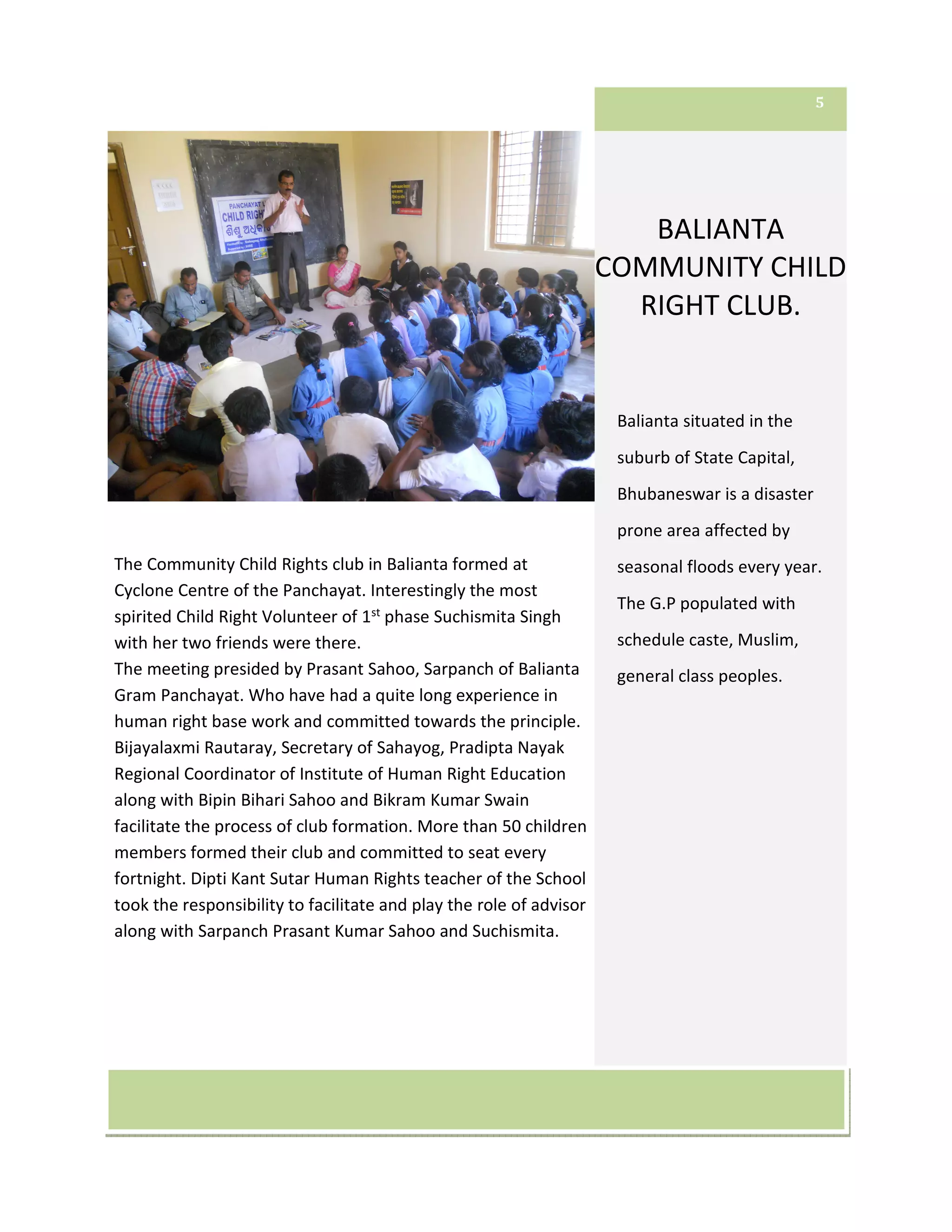 Final child right club formation report | PDF