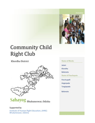 Final child right club formation report | PDF | Parenting Children Aged ...