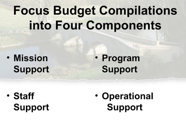 Building a Church Budget Bridge | PPT