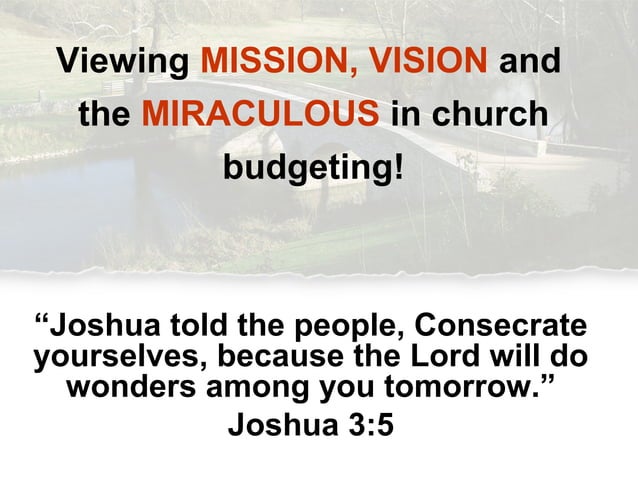 Building a Church Budget Bridge | PPT