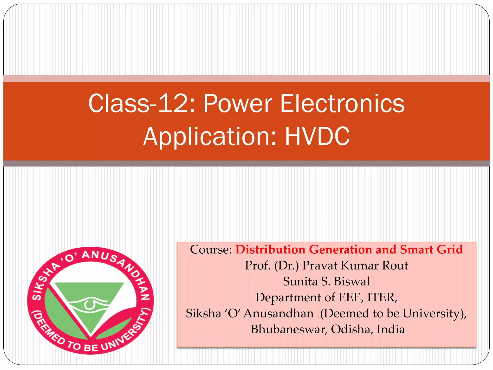 Power Electronics Application: HVDC | PPT
