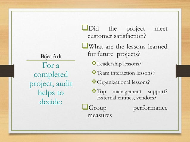 Final Class Presentation on Project Audit and Closure.ppt