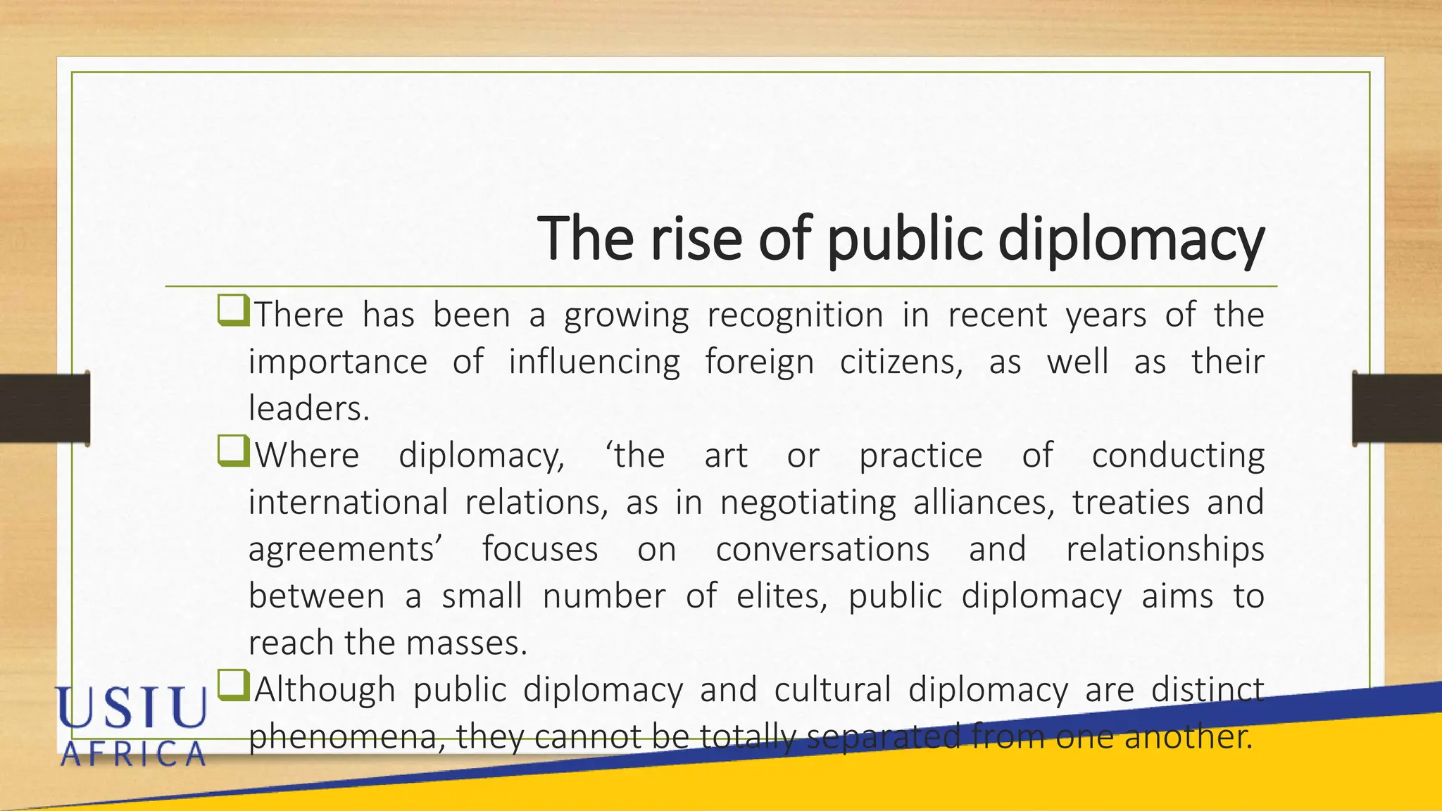 FINAL CLASS PRESENTATION ON PUBLIC DIPLOMACY..pptx | Civic affairs ...