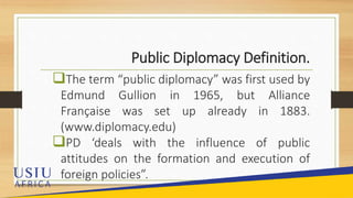 FINAL CLASS PRESENTATION ON PUBLIC DIPLOMACY..pptx | Civic affairs ...