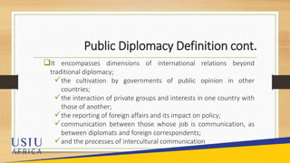 FINAL CLASS PRESENTATION ON PUBLIC DIPLOMACY..pptx | Civic affairs ...