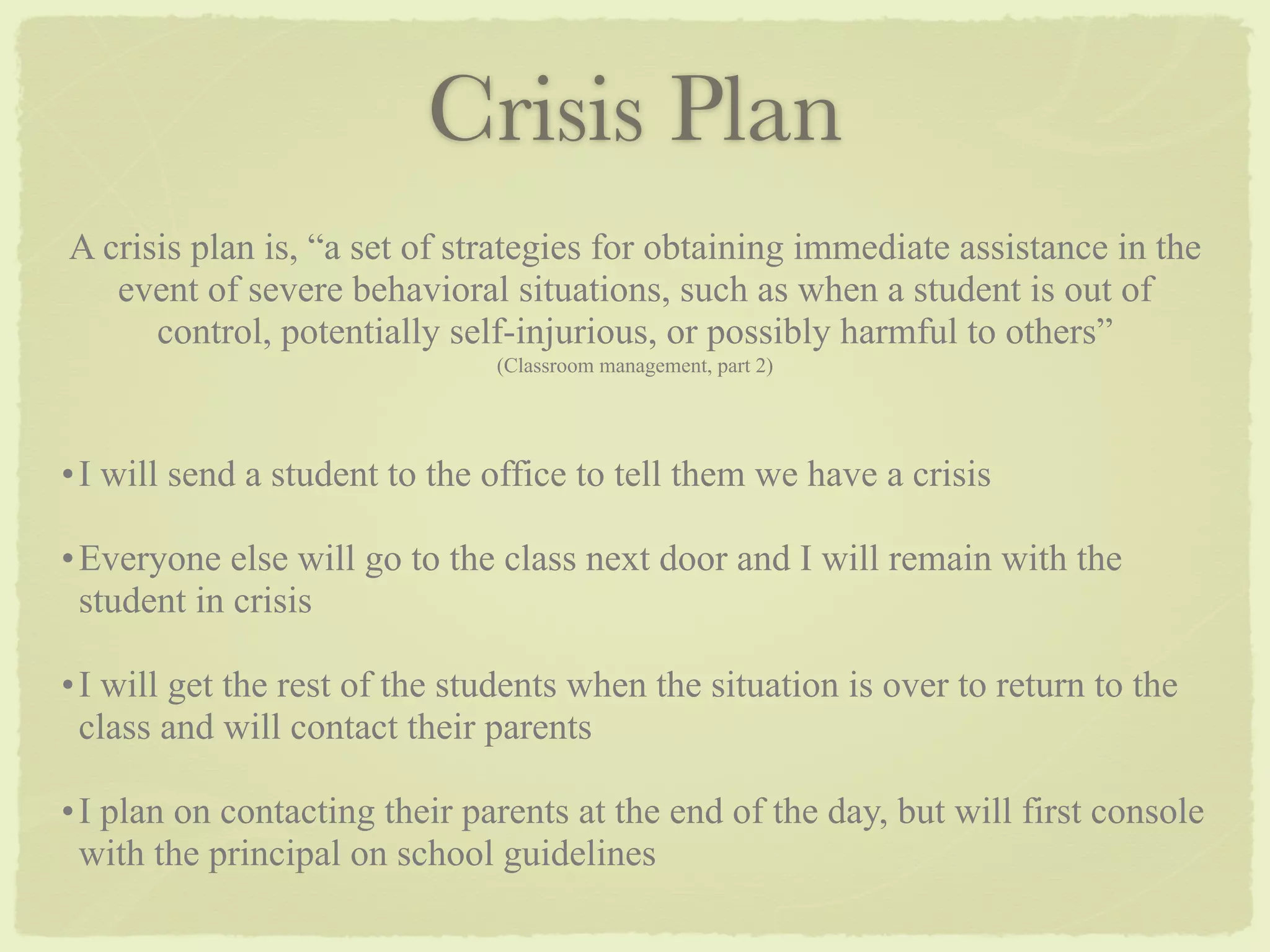 Final Classroom Management Plan Ppt 0921