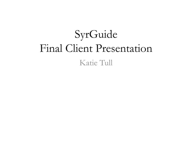 Client Presentation Draft | PPT