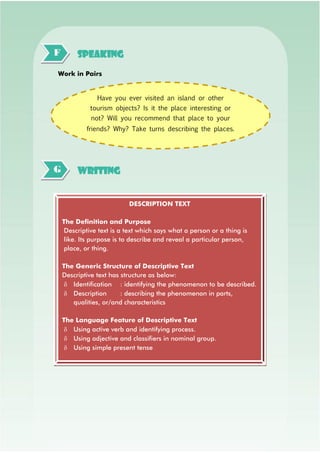 Design of Descriptive Material for Senior High School | PDF