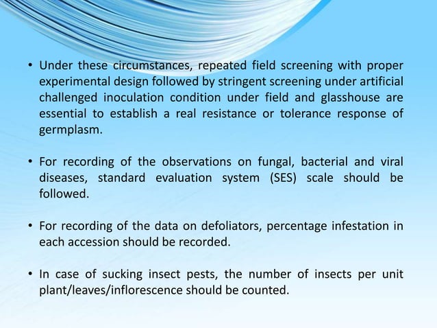 Collection, evaluation and documentation of germplasm | PPTX | Agriculture | Industries