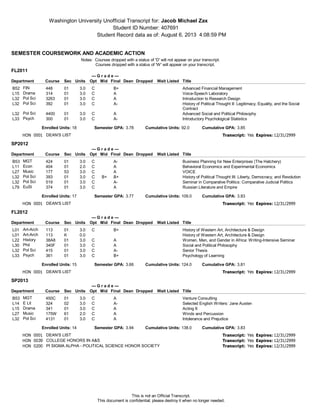 Final college transcript | PDF