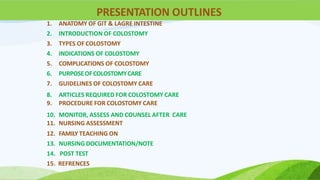 stoma and colostomy care and nursing management | PPTX