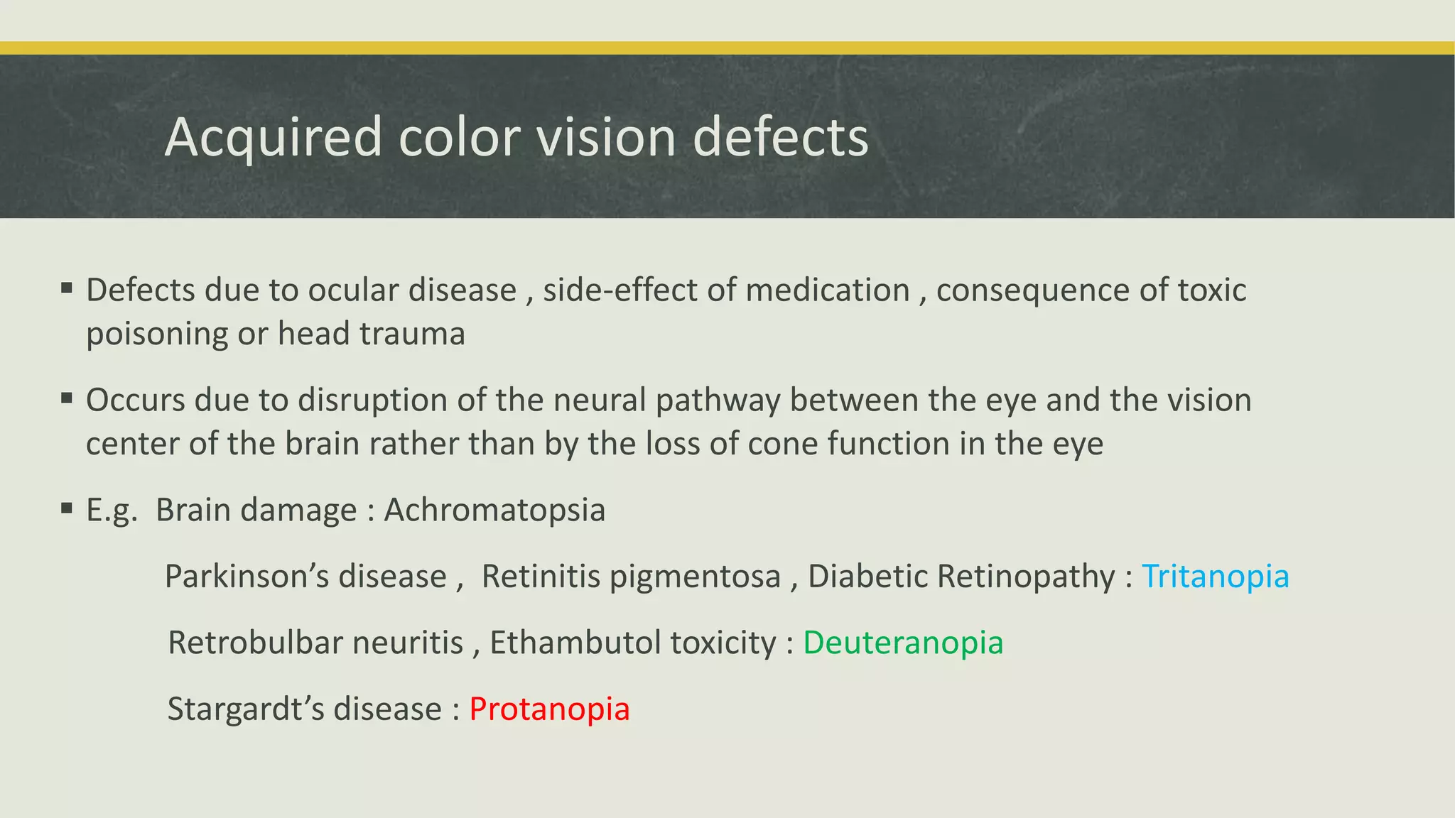 Color vision : Physiology ,Defects, Detection, Diagnosis & Management ...