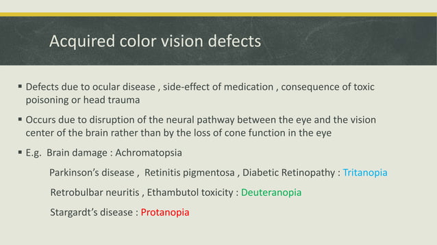 Color vision : Physiology ,Defects, Detection, Diagnosis & Management ...