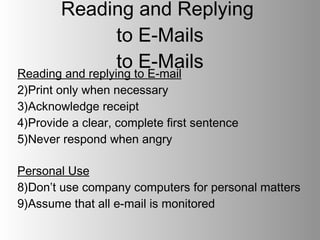 Routine E-Mail Messages and Memos | PPT