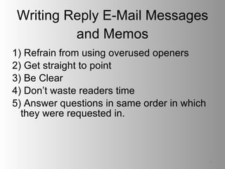 Routine E-mail messages and memos | PPT