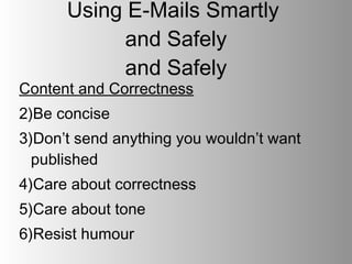 Routine E-mail messages and memos | PPT