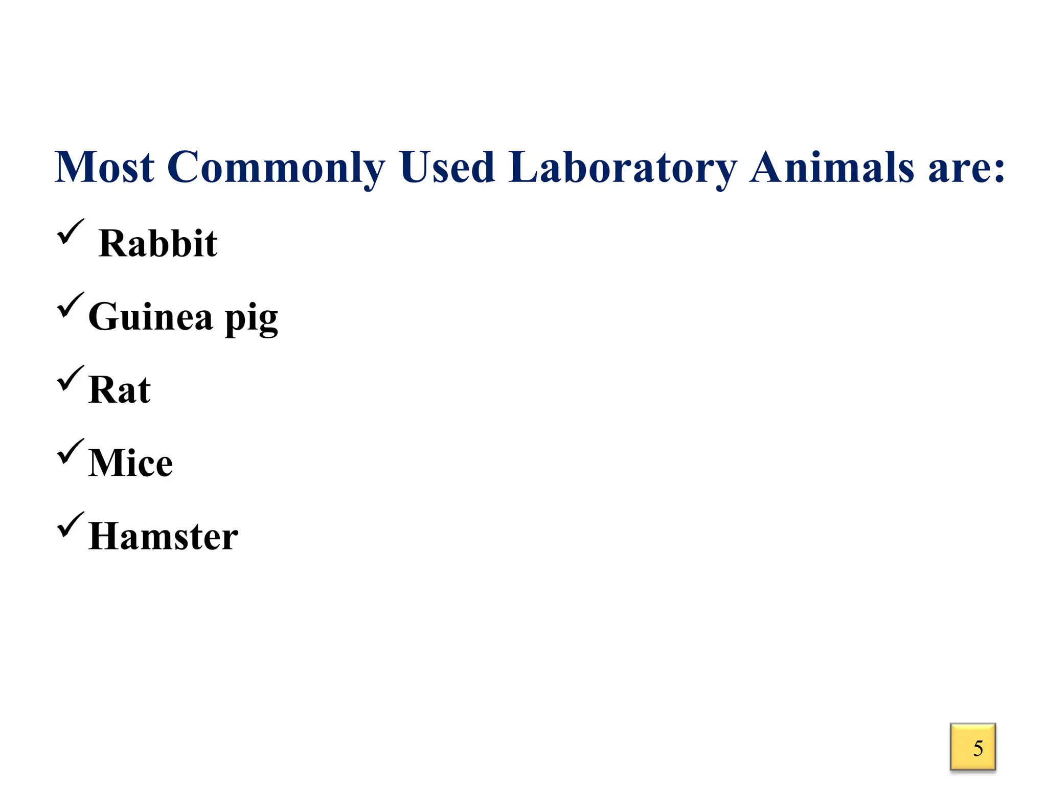 Final Common laboratory animals for experimental pharmacology | PPT