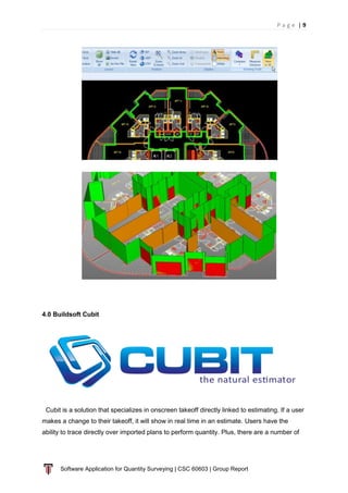 Software Application in Quantity Surveying - Report | PDF