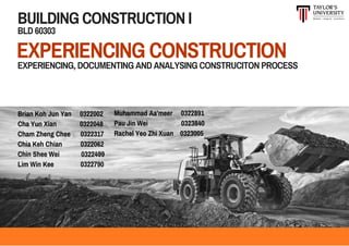 Building Construction I Project 1 Compilation | PPT