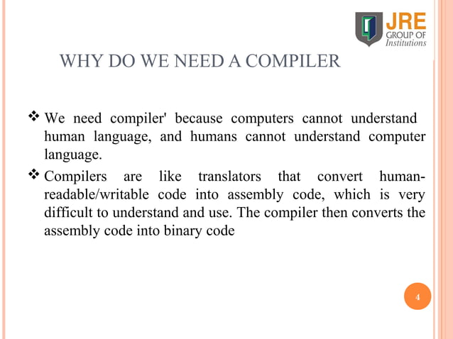 basics of compiler design | PPT