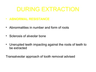 Finalcomplication of extraction | PPT