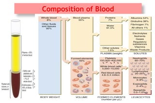 Composition of blood 2019 for medical students | PPTX