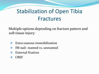Compound Fracture Tibia | PPTX