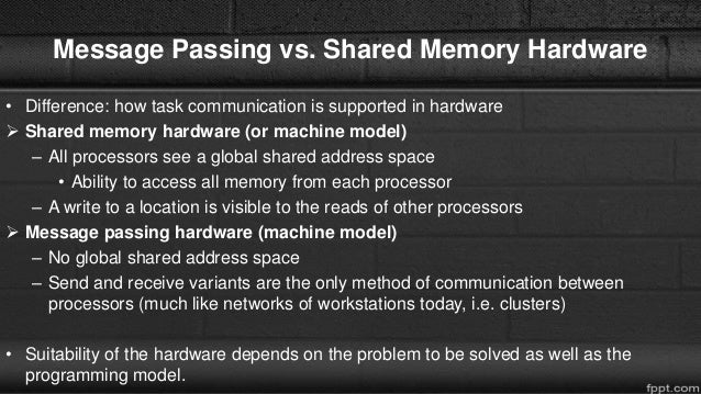 Message Passing Vs Shared Memory